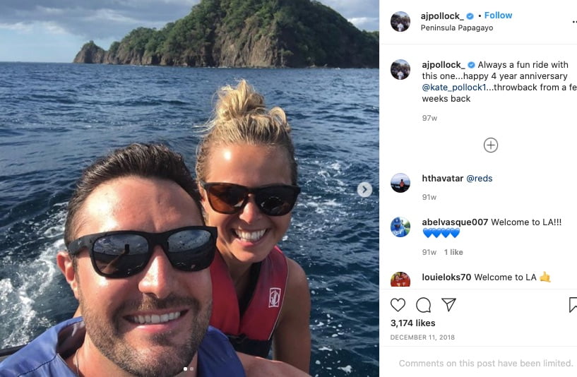 Meet A.J. Pollock's wife Kate Newall Pollock (Bio, Wiki)