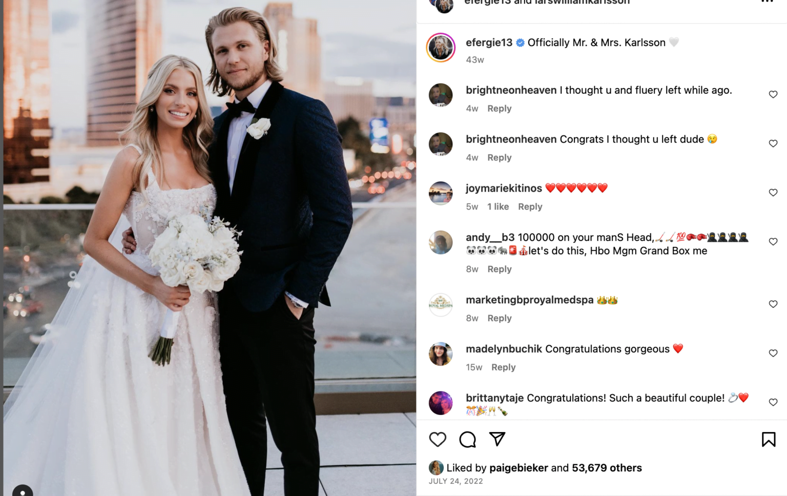 5 Facts About William Karlsson Wife Emily Karlsson